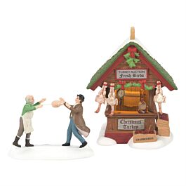 DEPARTMENT 56 6014727 Dressed Turkey Auction, Set of 2