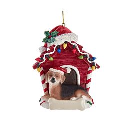 KURT ADLER E0618BE Beagle with Dog House