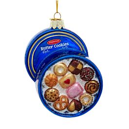 KURT ADLER NBX0189 Noble Gems Butter Cookie Tin Ornament